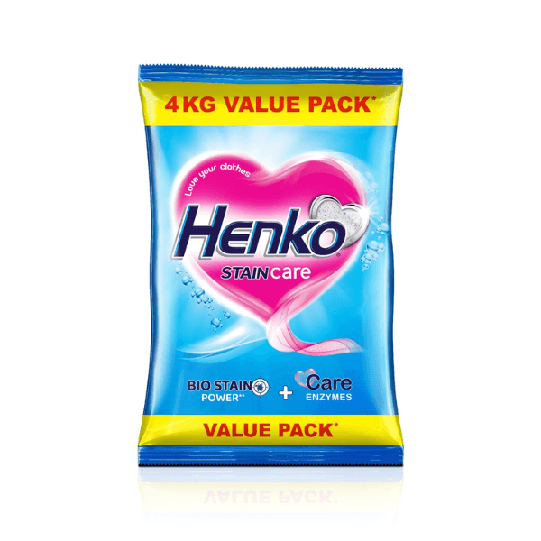 Henko Stain Care Detergent Powder 4kg | Tough On Stains