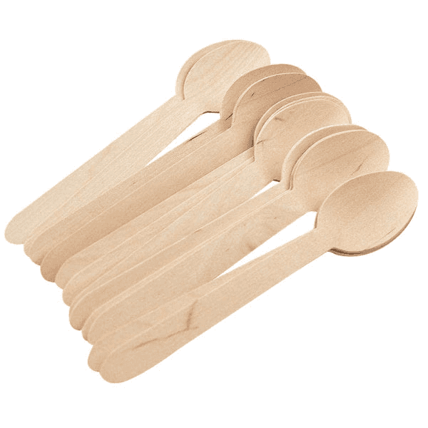 Best Quality 100 Pcs Disposable Wooden Spoons Eco-Friendly