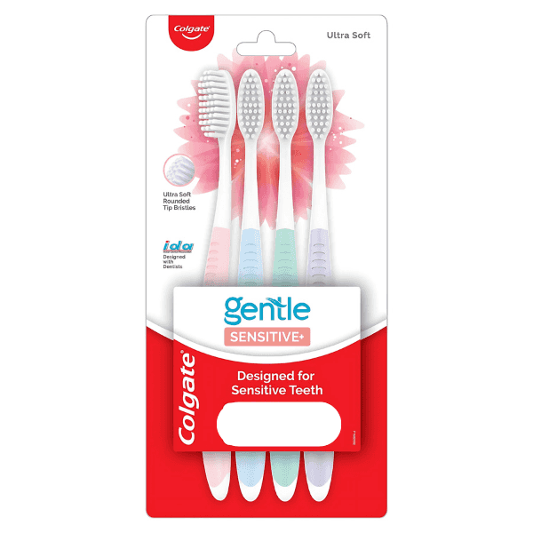 Colgate Gentle Sensitive+ Tooth Brush (Ultra Soft) 4 Pcs