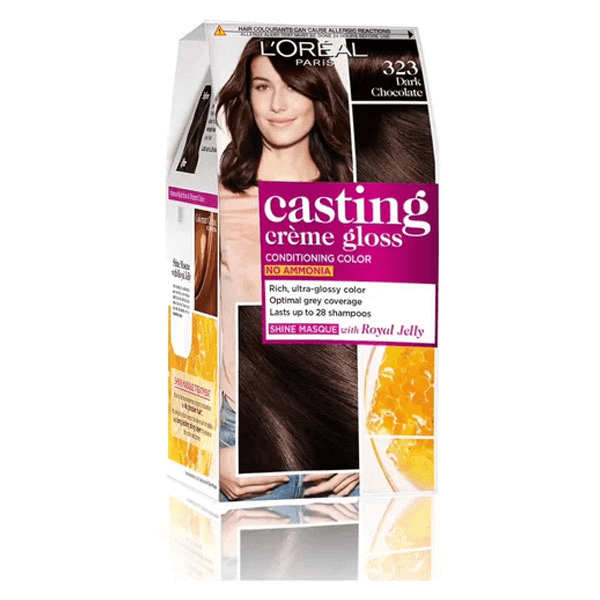L'Oreal Paris Casting Creme Gloss Hair Color 323 Dark Chocolate 87.5 Gm ...