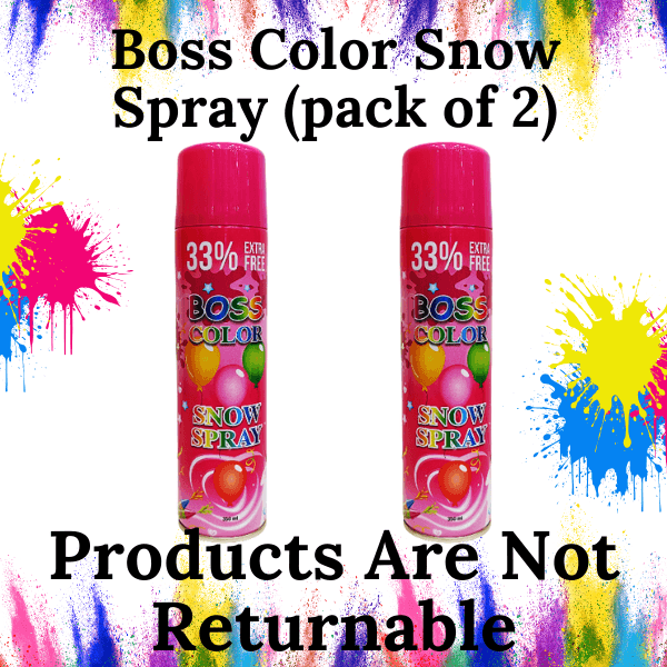 Boss Color Snow Spray Holi Color 550 Ml (Pack Of 2)