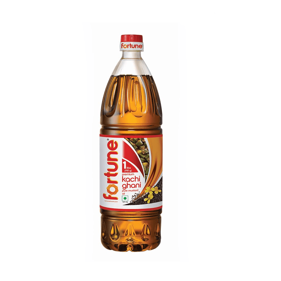 Fortune Kachi Ghani Mustard Oil 910 Gm –Pure, Cold-Pressed Oil
