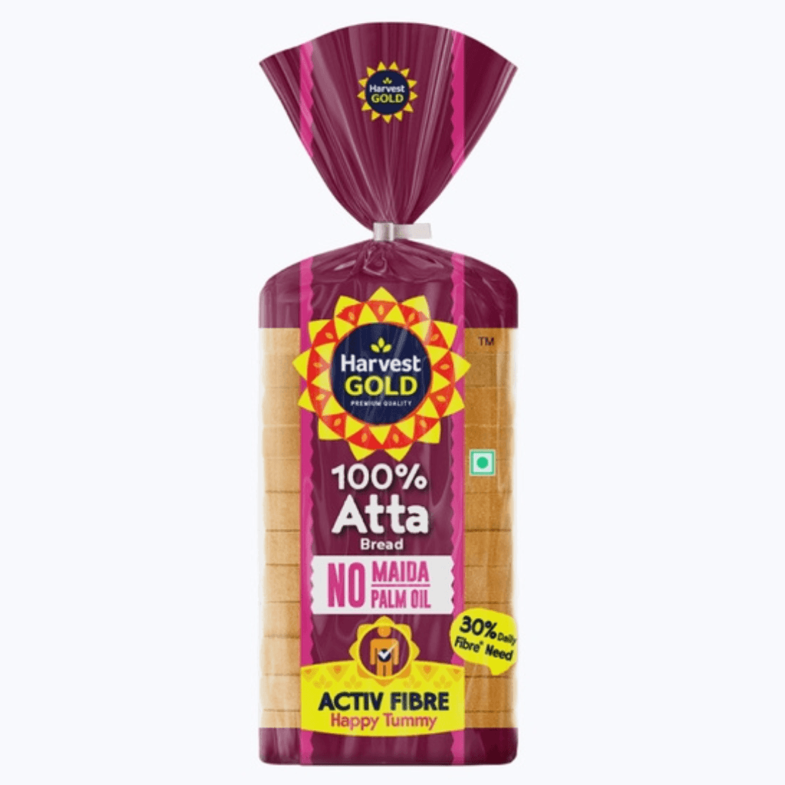 Harvest Gold 100% Atta Bread No Maida No Palm Oil 450 Gm
