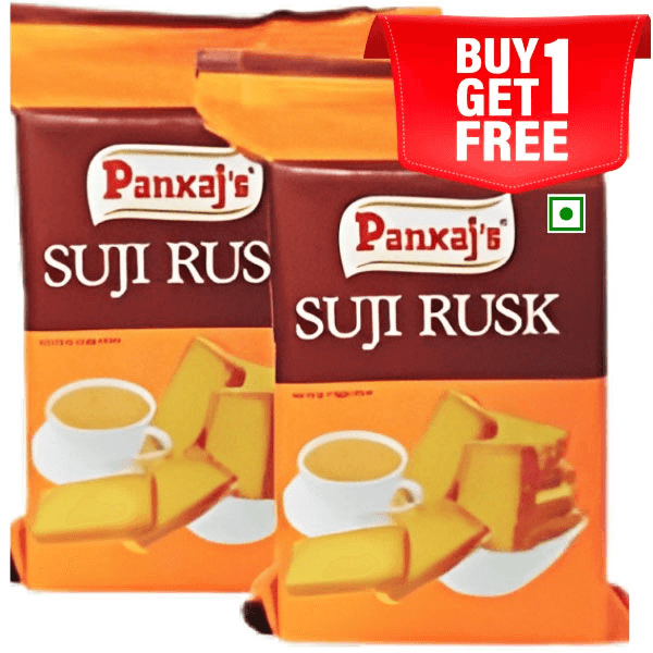 Pankaj'S Suji Rusk 225 Gm - Buy 1 Get 1 Free!