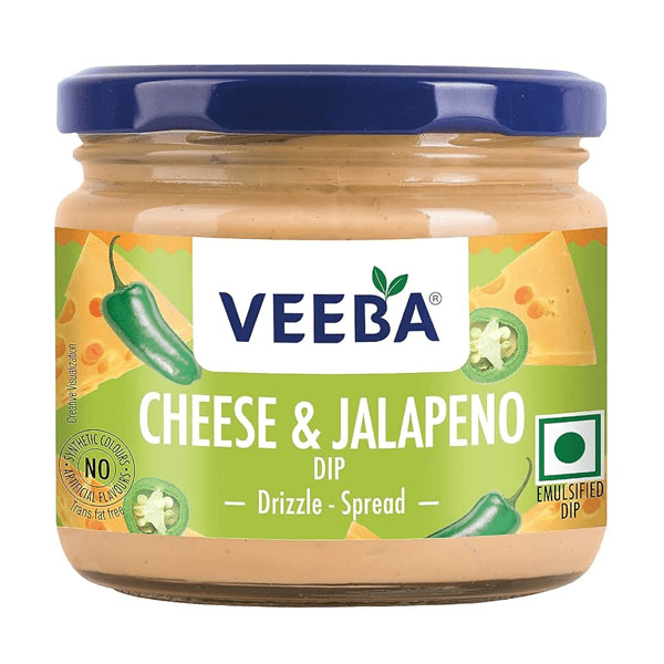 Veeba Cheese & Jalapeno Dip 300 Gm | Spicy & Creamy Flavor