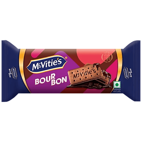McVitie'S Bourbon Biscuits 100 Gm | Delicious Chocolate Treat