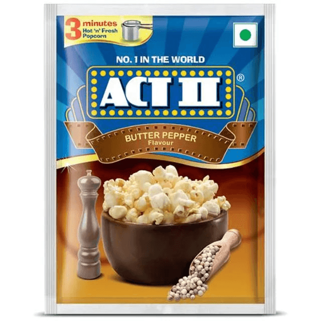 Act 2 Butter Pepper Popcorn 70 Gm - Tasty Snack Delight