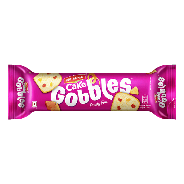 Britannia Gobbles Fruity Fun Cake 100gm–A Tasty, Fruity Snack