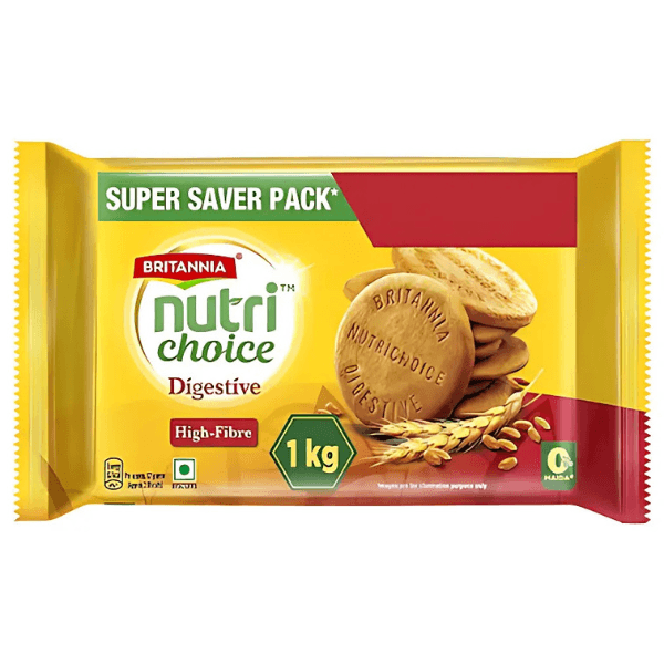 Britannia Nutri Choice Digestive High Fibre Biscuits - Healthy Snack