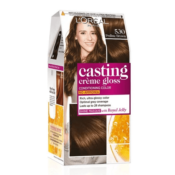 L'Oreal Paris Casting Creme Gloss Hair Color 530 Praline Brown 87.5 Gm ...