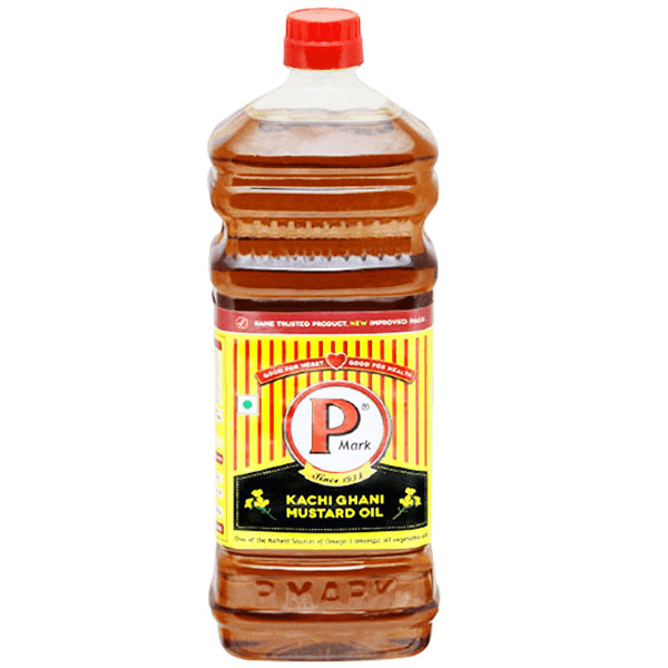 P Mark Kacchi Ghani Mustard Oil 1 Ltr - Pure & Healthy