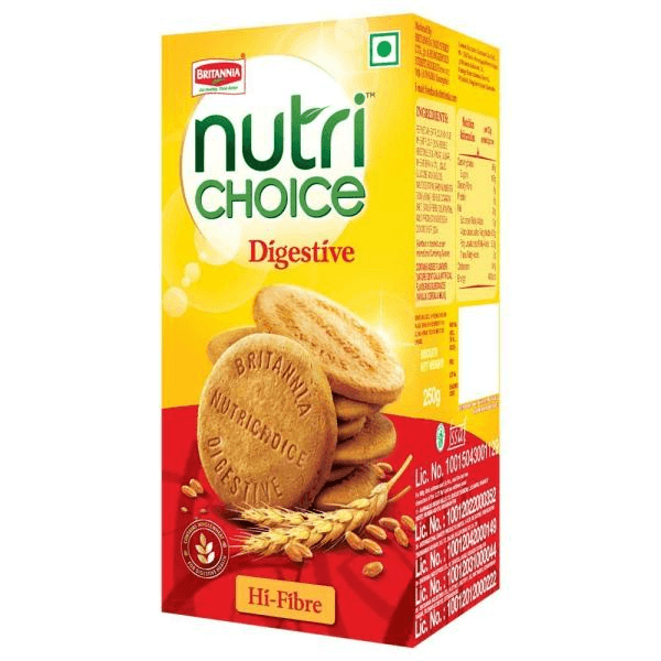 Britannia Nutri Choice Digestive Biscuits - High Fiber Boost