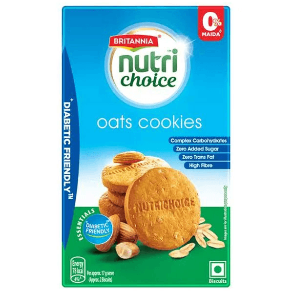 Britannia Nutri Choice Oats Cookies 150gm Diabetic Friendly Aap Ka Bazar