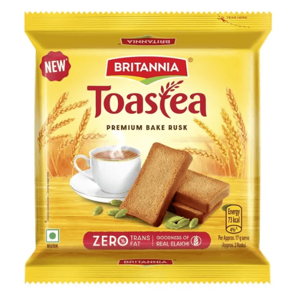 Britannia Toastea Premium Bake Rusk 250 Gm - Crunchy Snack