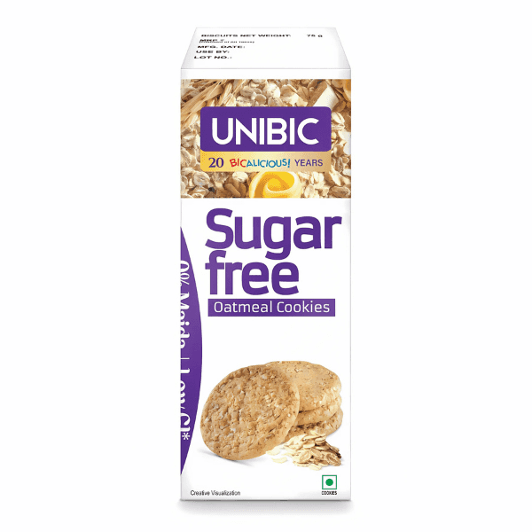 Unibic Sugar Free Oatmeal Cookies - Healthy Snack Option