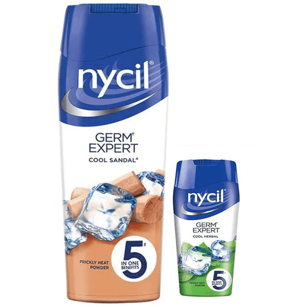 Nycil Germ Expert Cool Sandal Powder - Relief From Prickly Heat