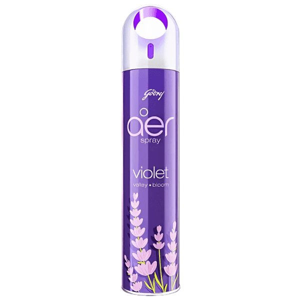 Godrej Aer Spray Violet Valley Bloom 220ml Fresh Floral Aroma