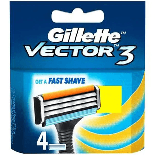 Gillette Vector3 Fast Shave Cartridges - Effortless Smoothness