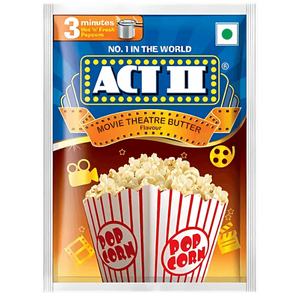 Act 2 Movie Theatre Butter Popcorn 70 Gm | Perfect Snack