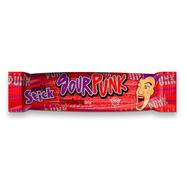 Sour Punk Candy Stick Strawberry Flavour - Shop Online