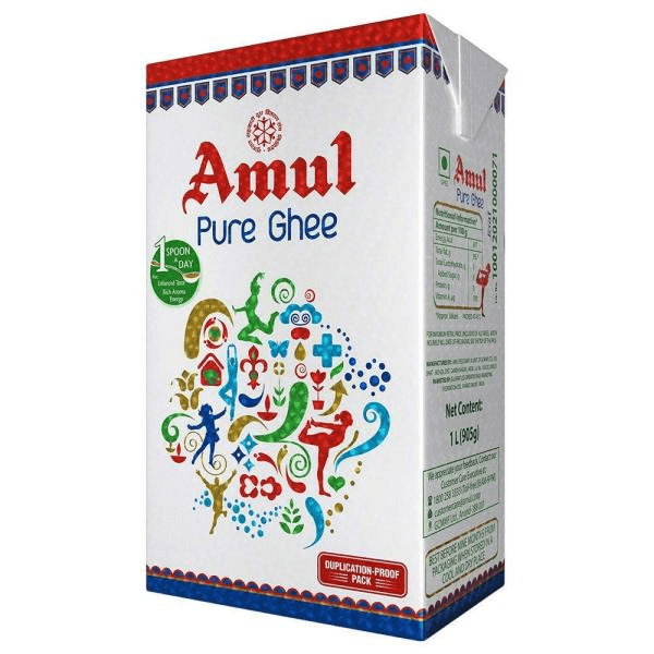 Buy Amul Pure Ghee 1 Ltr (Tetra Pack) – Rich & Natural Flavor