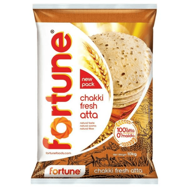 Fortune Atta 10 Kg - Premium Quality Whole Wheat Flour