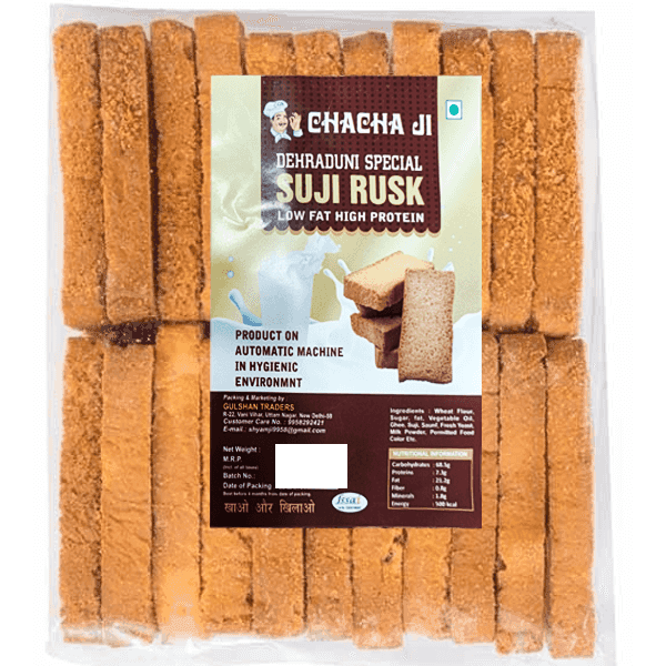 Best Chacha Ji Dehraduni Special Suji Rusk 1 Kg - Crunchy, Tasty Indian ...