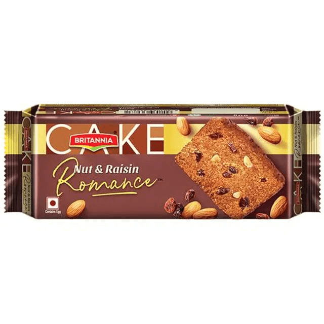 Britannia Nut & Raisin Romance Cake 55 Gm | Irresistible Treat