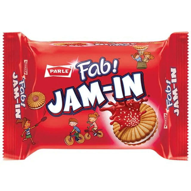 Parle Fab! Jam-In Biscuits (Red) - Tasty Treat | 132 Gm