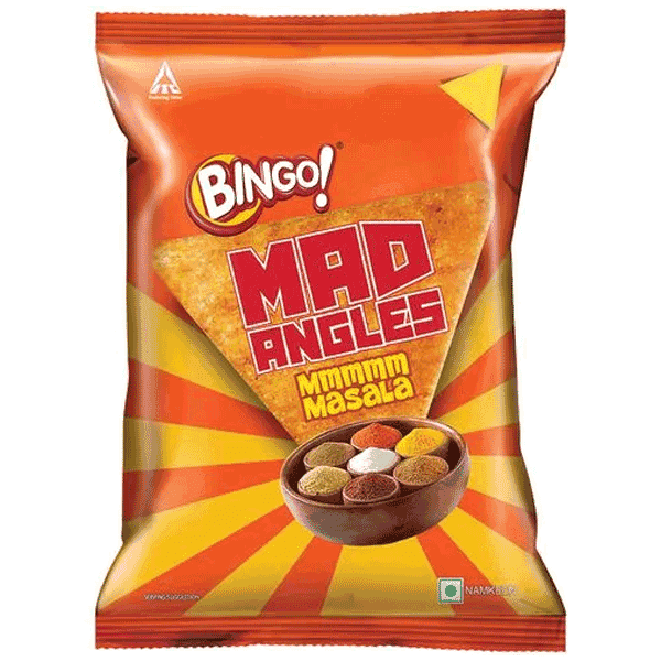 Bingo! Mad Angles MMMMM Masala Triangle Chips - Spicy Snack