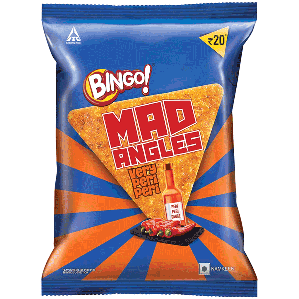 Bingo! Mad Angles Very Peri Peri Triangle Chips | Spicy Snack