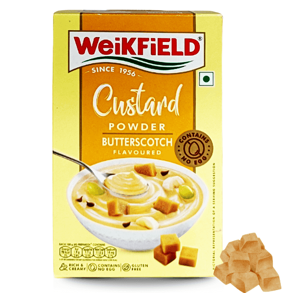 Weikfield Butterscotch Custard Powder - Delicious Dessert