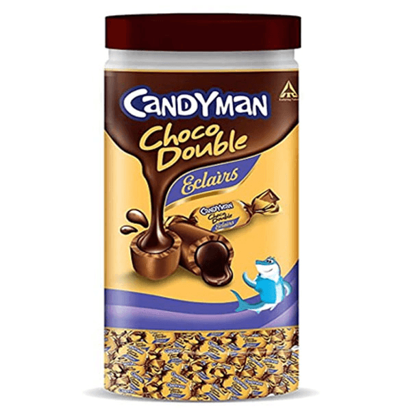 Candyman Choco Double Eclairs Toffee 875g Jar - Sweet & Creamy