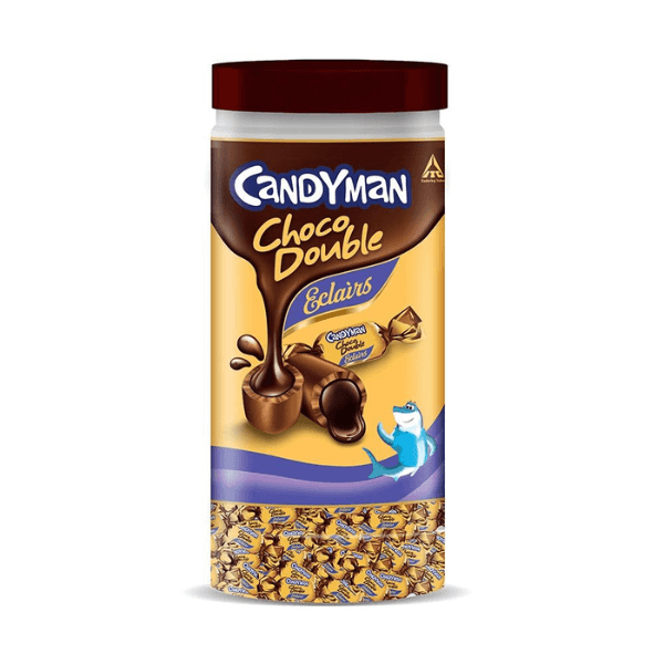 Candyman Choco Double Eclairs Toffee 875g Jar - Sweet & Creamy