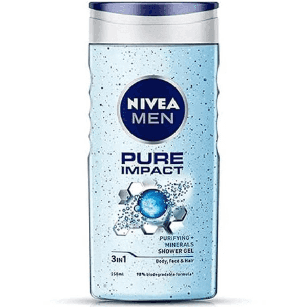 Nivea Men Pure Impact Shower Gel 250 Ml | Refreshing Clean