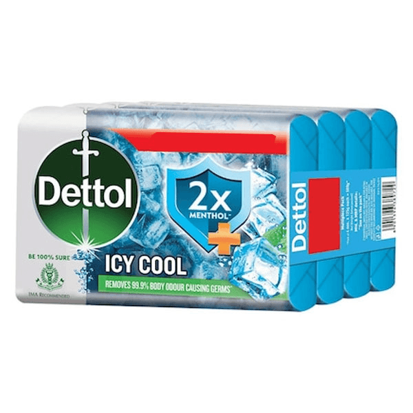 Dettol Menthol Icy Cool Soap Set - Refreshing Hygiene