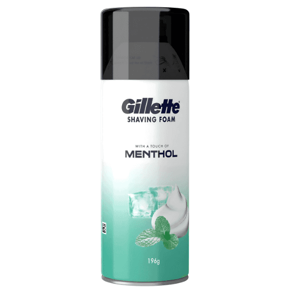 Gillette Menthol Shaving Foam 196 Gm - Refreshing Shave