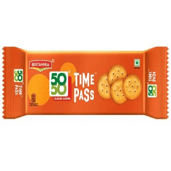 Britannia 50-50 Time Pass Classic Salted Biscuit | Savory Snack