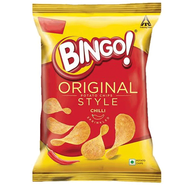 Bingo! Original Style Chilli Potato Chips - 90g | Spicy Crunch