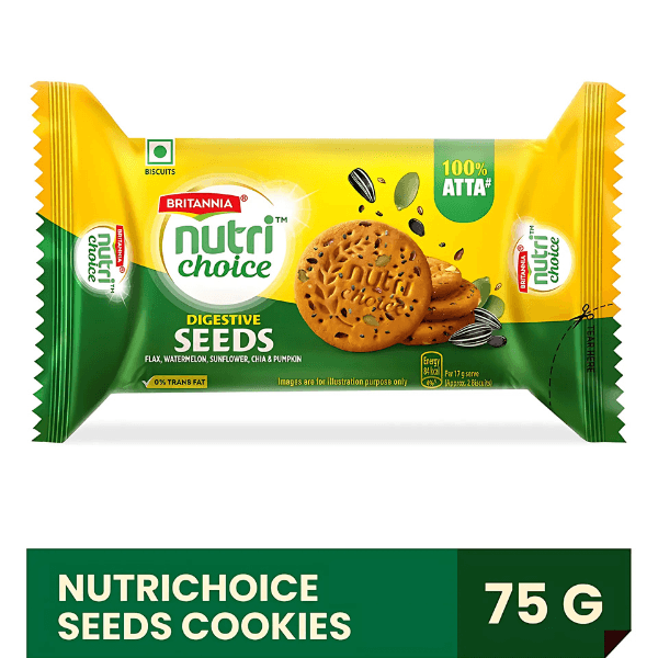 Britannia Nutri Choice Digestive Seeds Biscuits - Healthy Snack