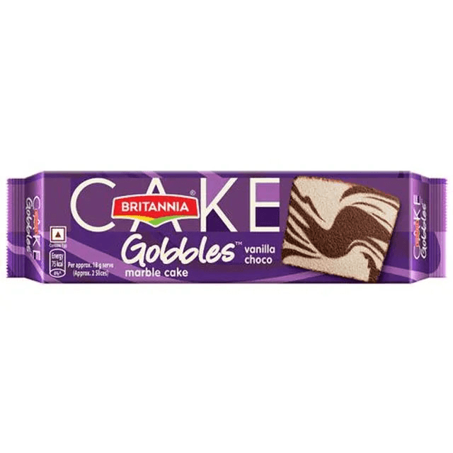 Britannia Gobbles Choco Vanilla Cake - Delicious Treat
