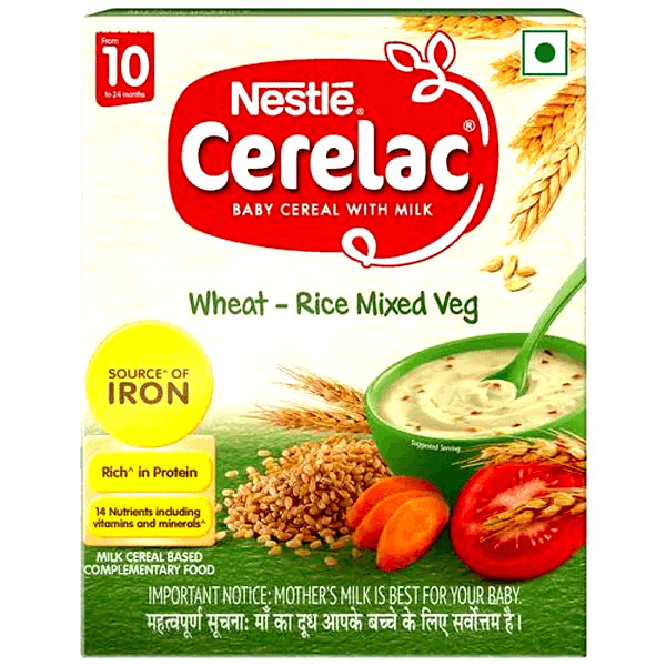 Nestle Cerelac Wheat-Rice Mixed Veg 300 Gm (10 To 24 Months)