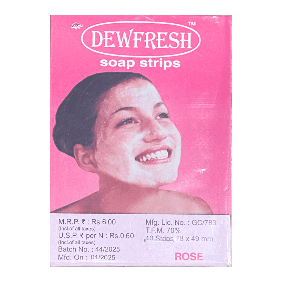 Dewfresh Rose Soap Strips - Refreshing & Convenient