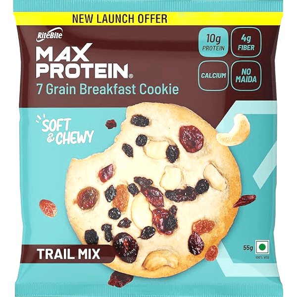 Rite Bite Max Protein Trail Mix Cookie - High Protein Snack
