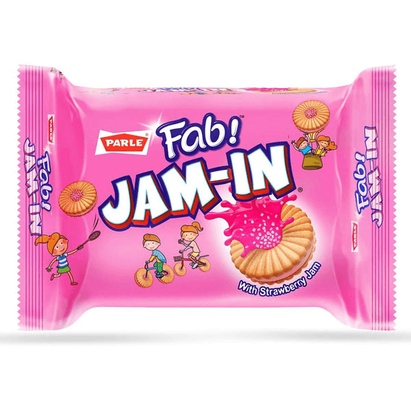 Parle Fab! Jam-In Strawberry Jam Biscuits - Lowest Price